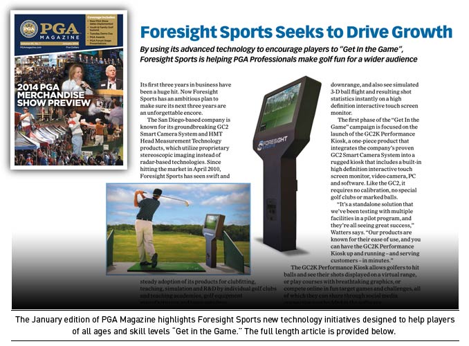 PGA Magazine highlights Foresight Sports’ focus to help players "Get in ...
